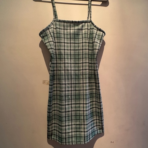 Dresses | Green Plaid Pattern Dress For Woman Size S | Poshmark